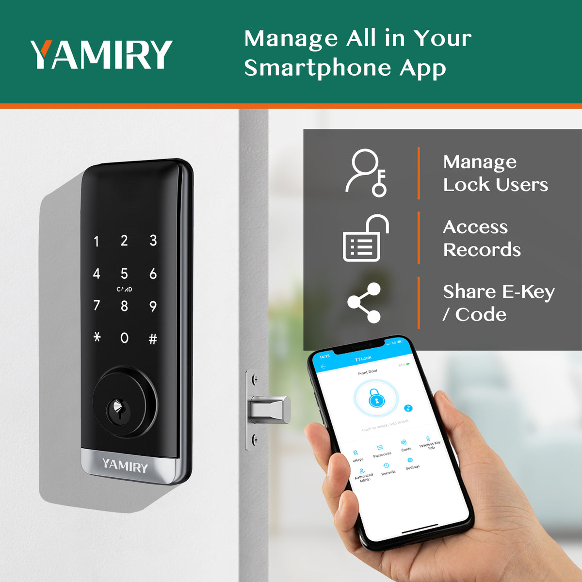 Yamiry Smart Deadbolt Lock T1A – YAMIRY